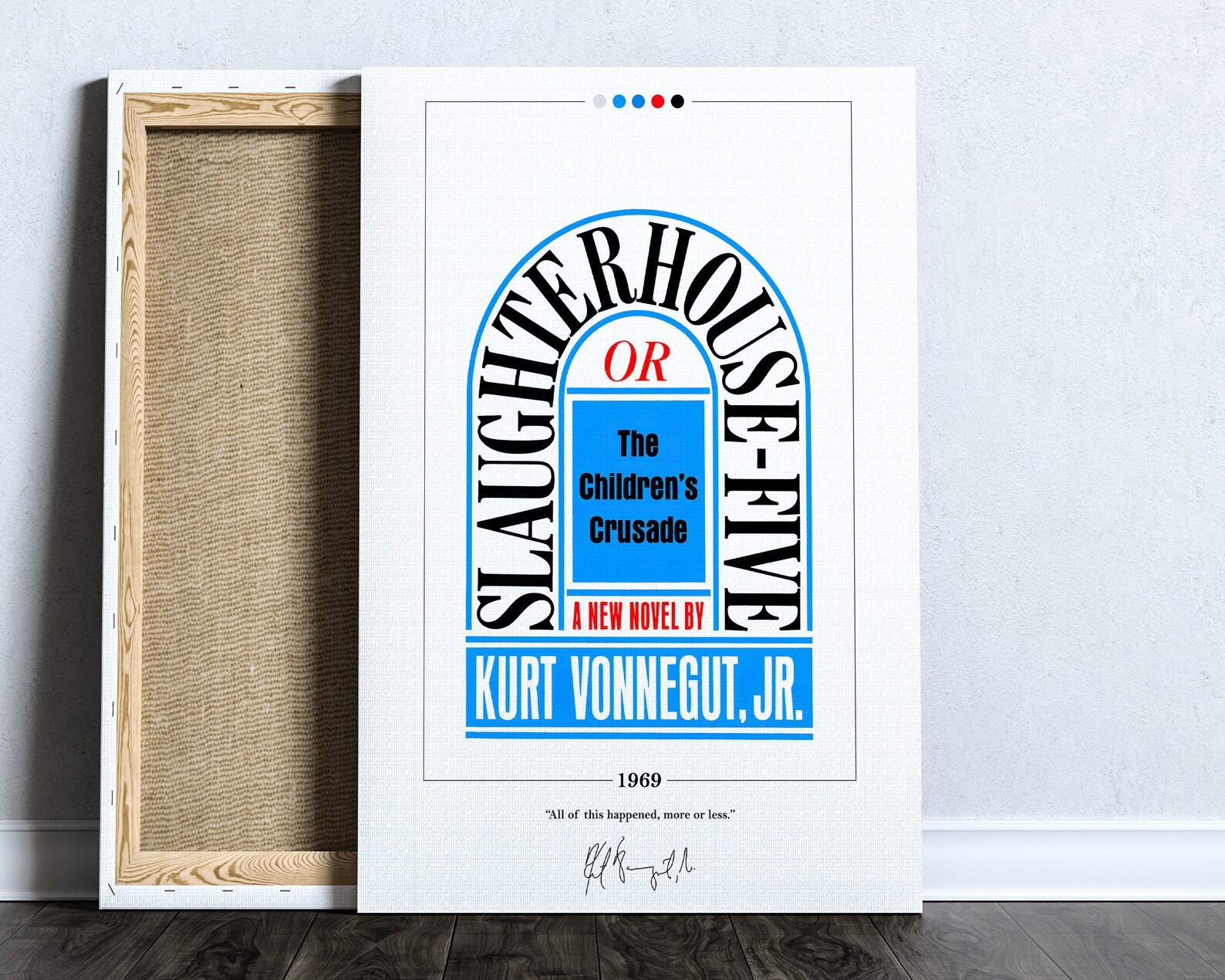 Slaughterhouse Five Book Cover Poster Kurt Vonnegut - Etsy