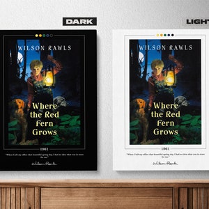Where the Red Fern Grows Book Cover Poster | Wilson Rawls, Where the ...