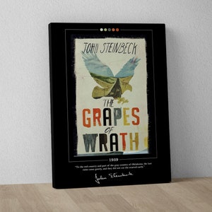 The Grapes of Wrath Book Cover Poster | John Steinbeck, the Grapes of ...