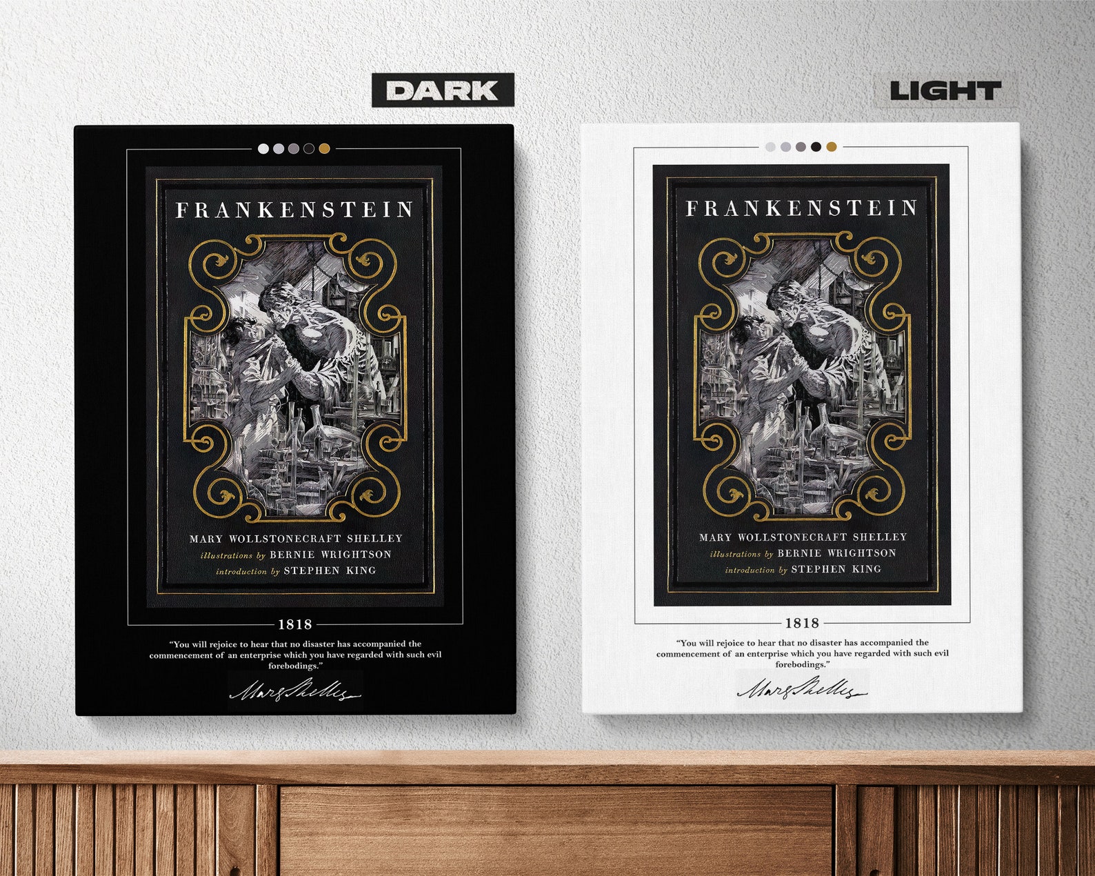 Frankenstein Book Cover Poster Mary Shelley Frankenstein - Etsy