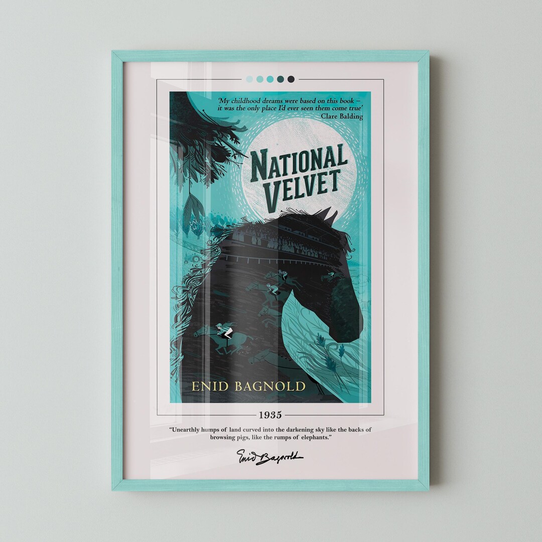 National Velvet Book Cover Poster | Enid Bagnold, National Velvet ...