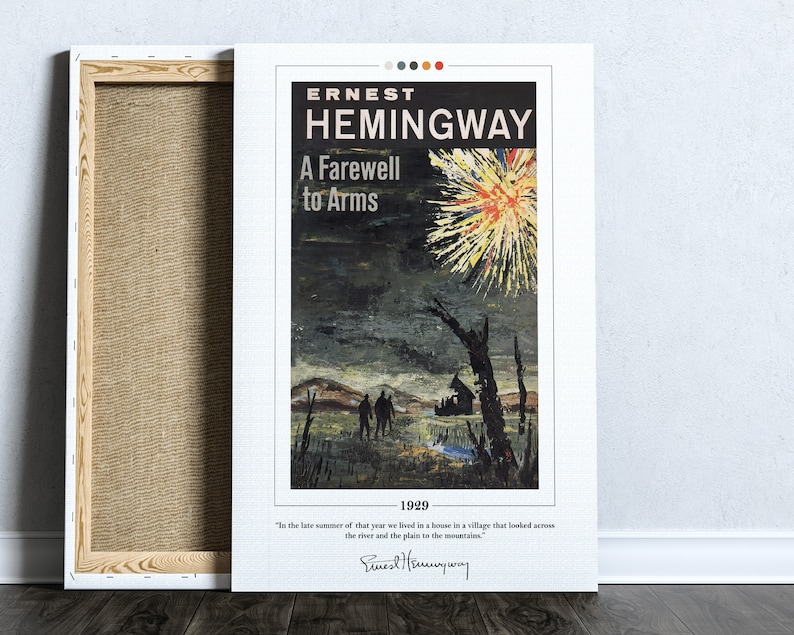A Farewell to Arms Book Cover Poster Ernest Hemingway A - Etsy