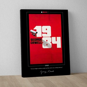 1984 Book Cover Poster | George Orwell, 1984 Poster, 1984 Print, Book ...