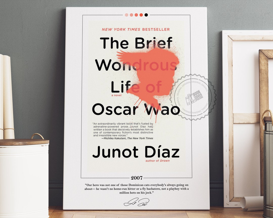 The Brief Wondrous Life of Oscar Wao Book Cover Poster | Junot Diaz ...