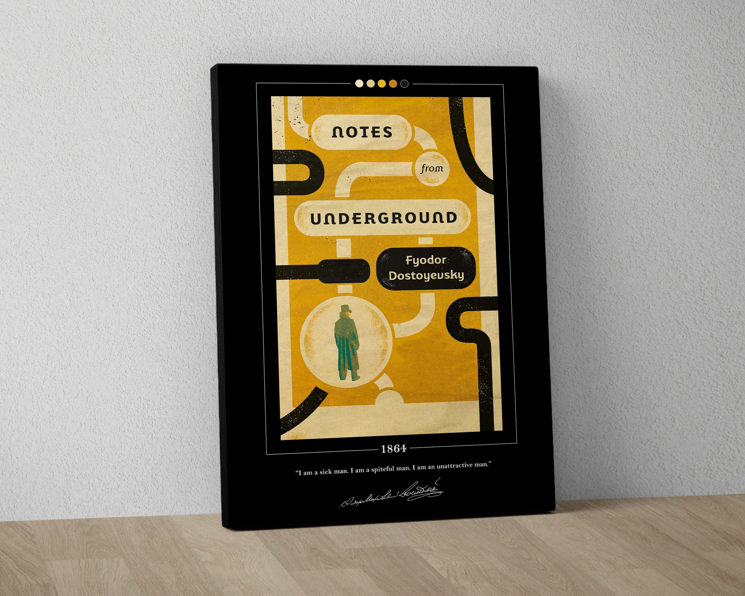 Notes From Underground Book Cover Poster Fyodor Dostoevsky - Etsy