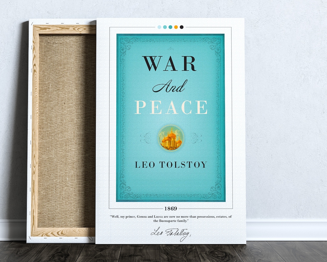 War and Peace Book Cover Poster | Leo Tolstoy, War and Peace Poster ...
