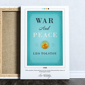 War and Peace Book Cover Poster | Leo Tolstoy, War and Peace Poster ...