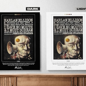 I Have No Mouth and I Must Scream Book Cover Poster | Harlan Ellison, I ...