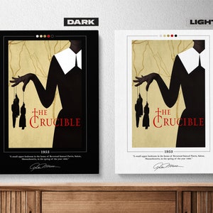 The Crucible Book Cover Poster | Arthur Miller, the Crucible Poster ...
