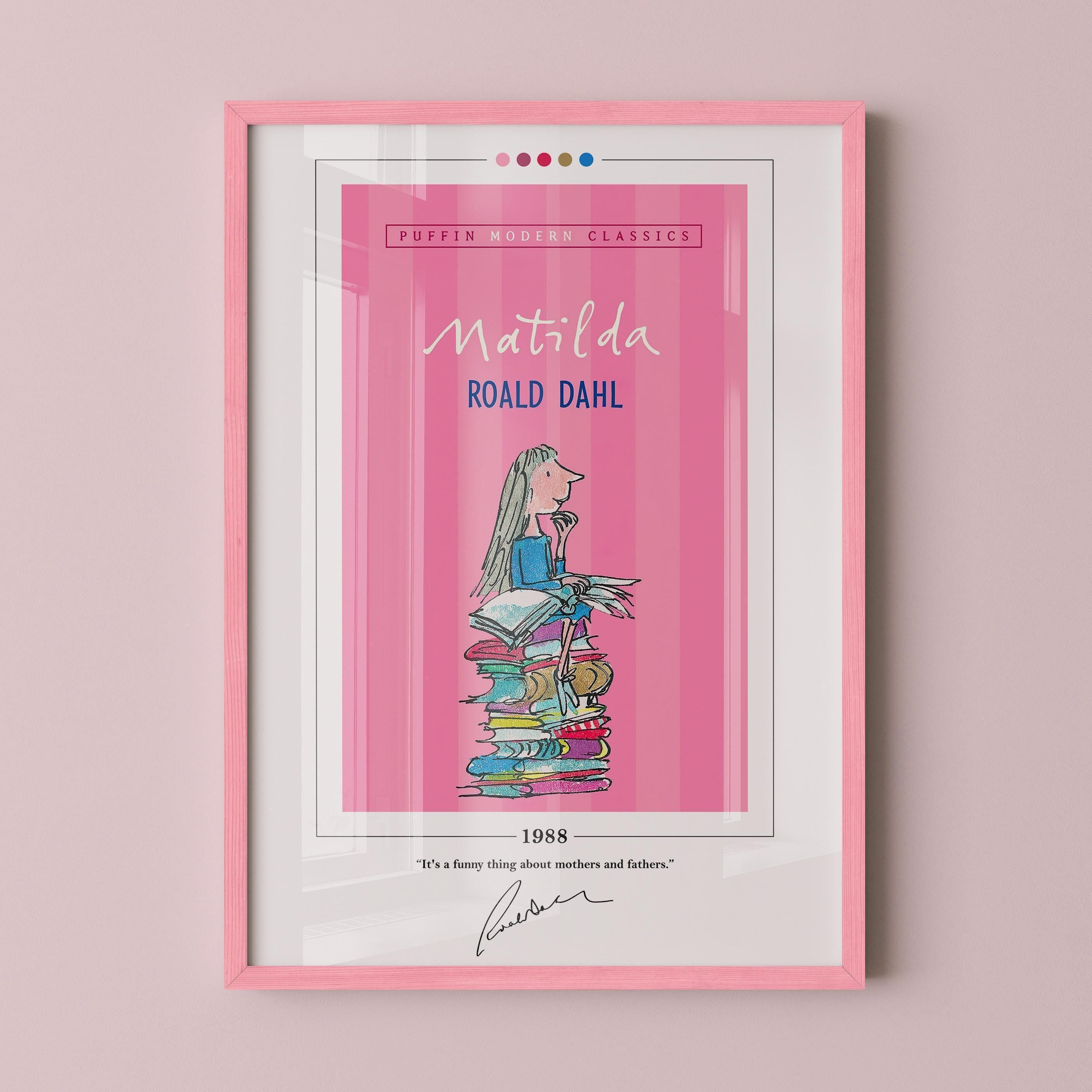 Matilda Book Cover Poster | Roald Dahl, Matilda Poster, Matilda Print ...