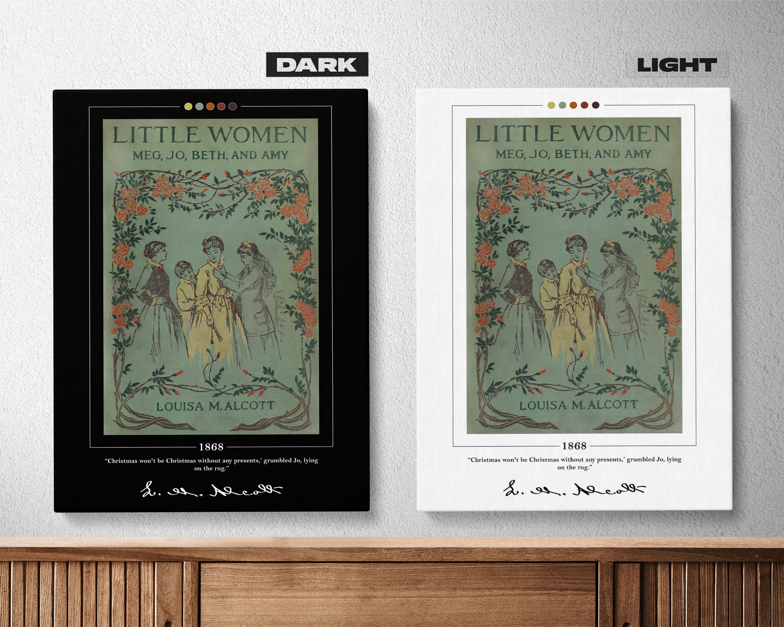 Little Women Book Cover Poster Louisa May Alcott Little - Etsy