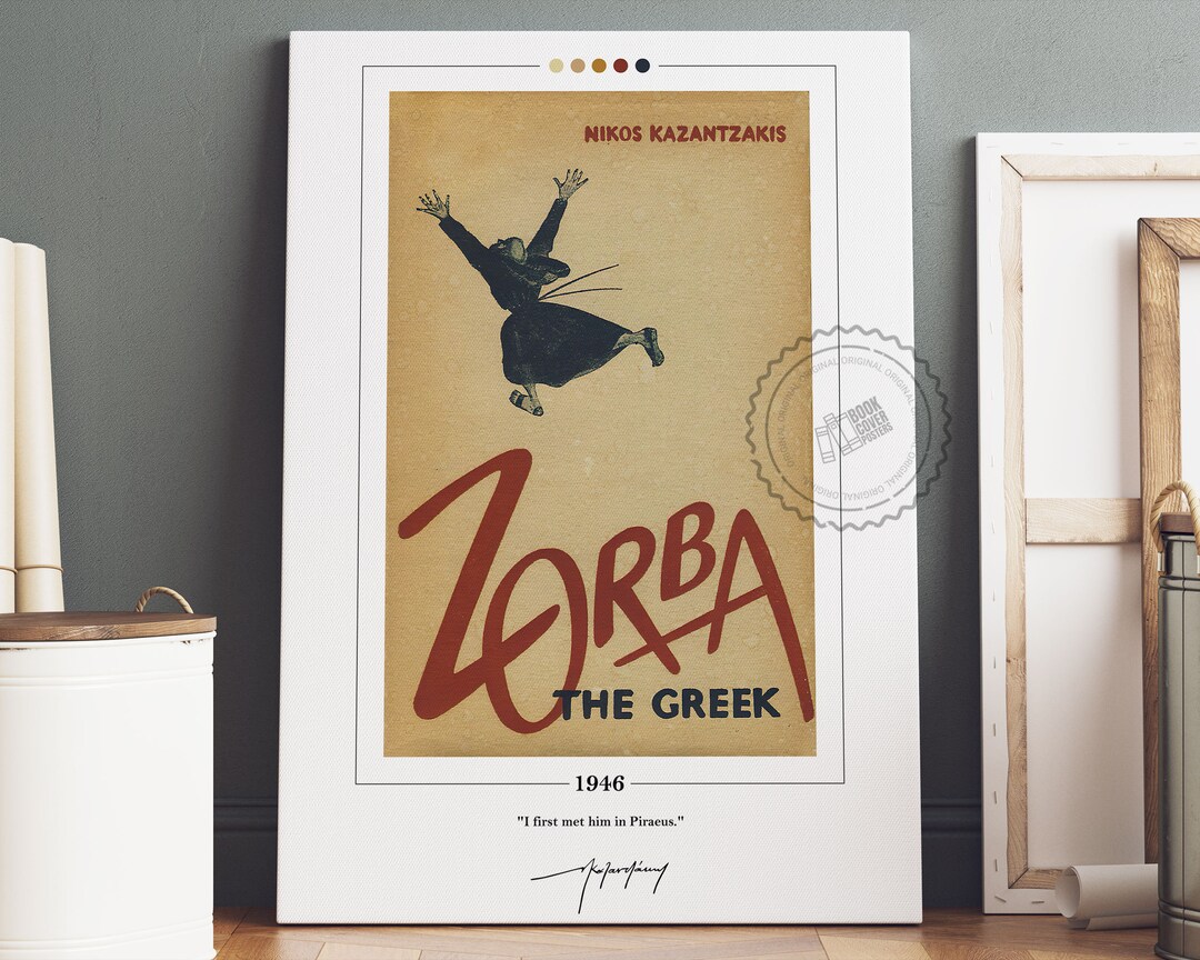 Zorba the Greek Book Cover Poster | Nikos Kazantzakis, Zorba the Greek ...