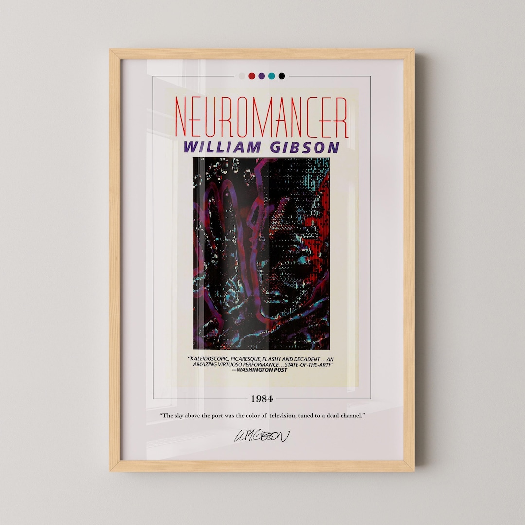 Neuromancer Book Cover Poster | William Gibson, Neuromancer Poster ...