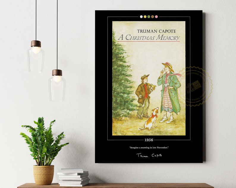 A Christmas Memory Book Cover Poster Truman Capote A - Etsy