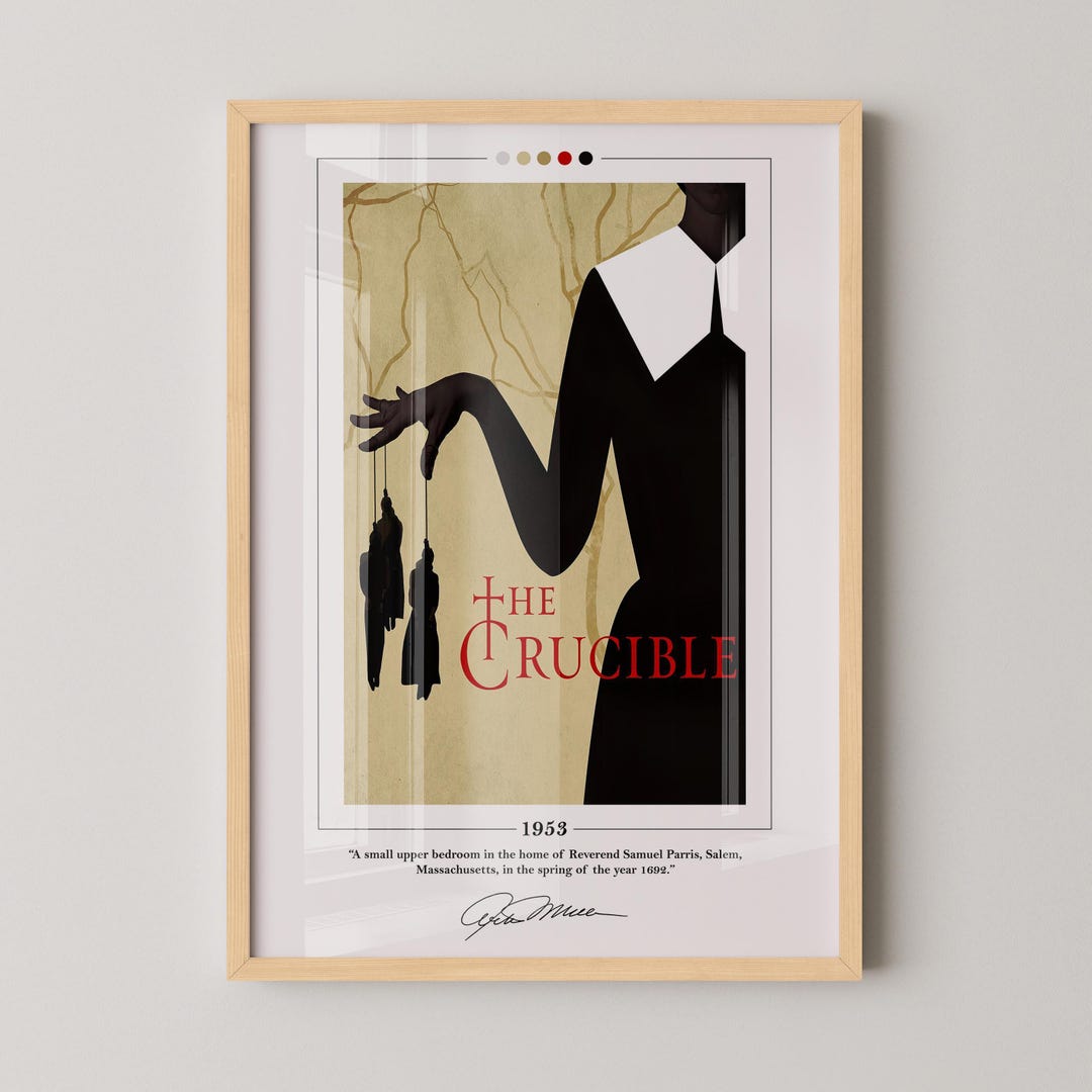 The Crucible Book Cover Poster | Arthur Miller, the Crucible Poster ...