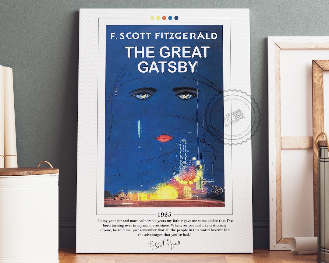 The Great Gatsby Book Cover Poster | F. Scott Fitzgerald, the Great ...
