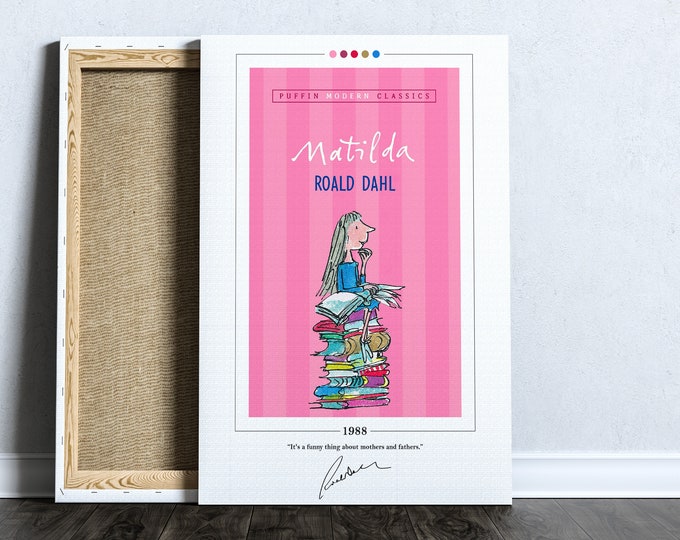 Printable Book Cover of Matilda by Roald Dahl, Literary Poster ...