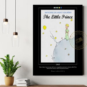 The Little Prince Book Cover Poster | Antoine De Saint-exupéry, the ...