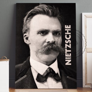 Friedrich Nietzsche Poster Canvas Wall Art, Book Lover Gifts, Gifts for ...