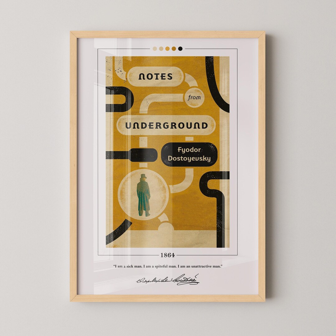 Notes From Underground Book Cover Poster | Fyodor Dostoevsky, Notes ...