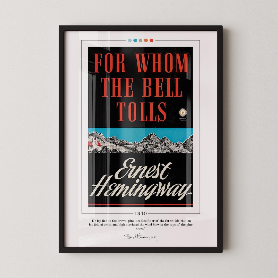 For Whom the Bell Tolls Book Cover Poster | Ernest Hemingway, for Whom ...