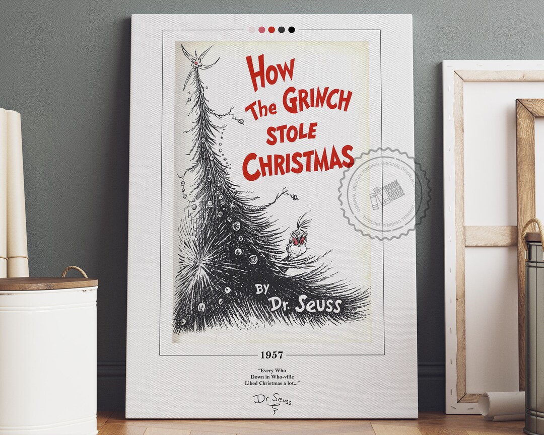 How the Grinch Stole Christmas Book Cover Poster Dr. Seuss, How the ...