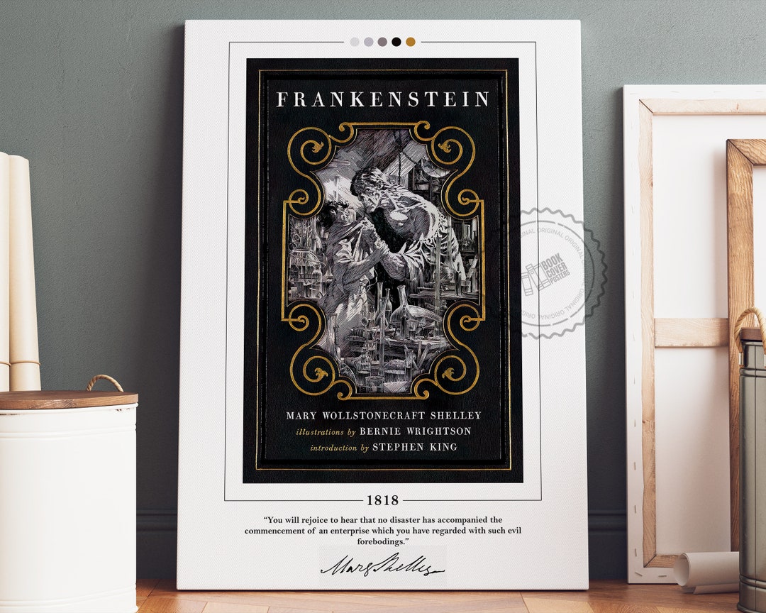 Frankenstein Book Cover Poster | Mary Shelley, Frankenstein Poster ...
