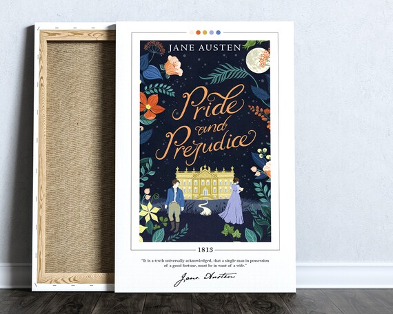 Pride and Prejudice Book Cover Poster Jane Austen Pride and - Etsy ...