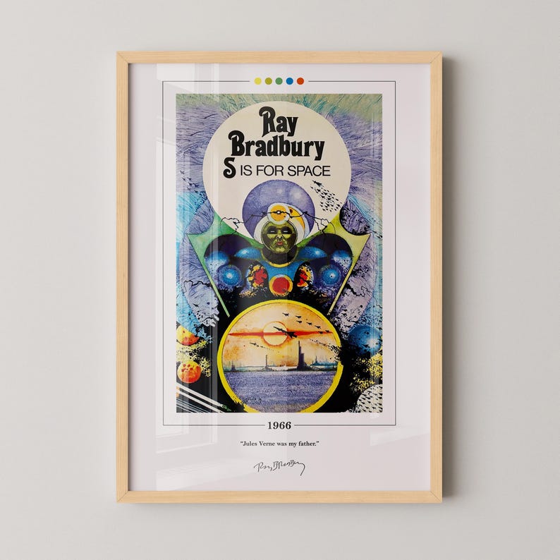 S is for Space Book Cover Poster | Ray Bradbury, S is for Space Poster ...