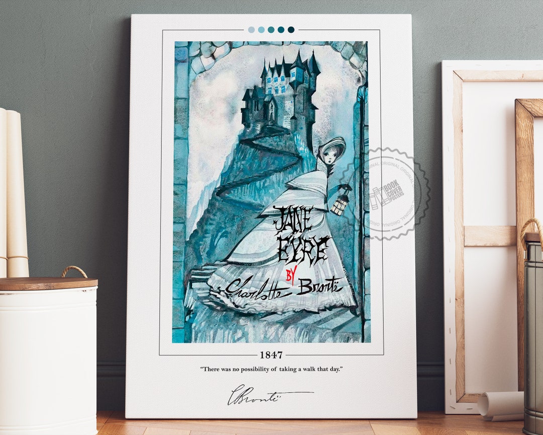 Jane Eyre Book Cover Poster | Charlotte Bronte, Jane Eyre Poster, Jane ...