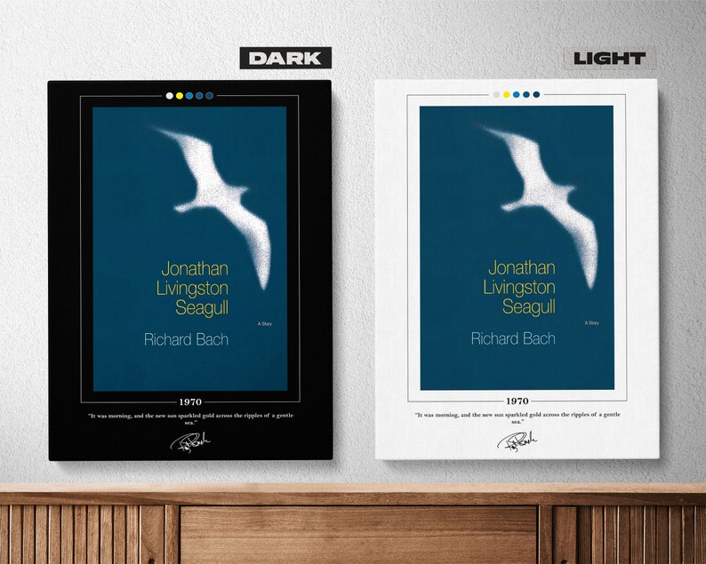 Jonathan Livingston Seagull Book Cover Poster Richard Bach - Etsy
