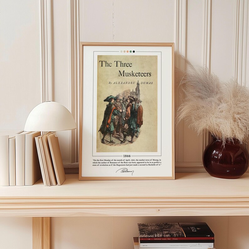 The Three Musketeers Book Cover Poster | Alexandre Dumas, the Three ...