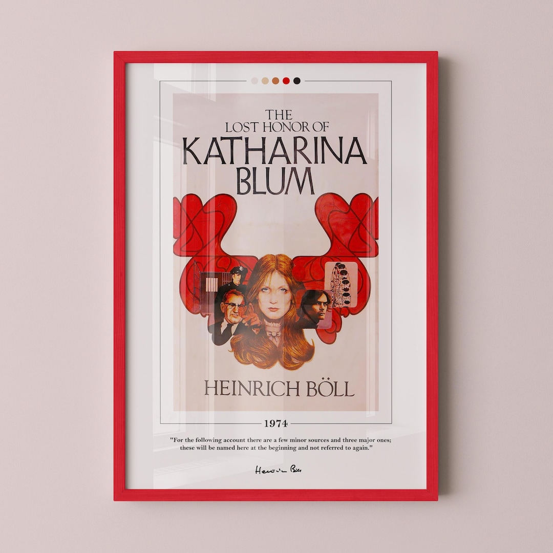 The Lost Honour of Katharina Blum Book Cover Poster | Heinrich Böll ...