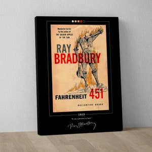 Fahrenheit 451 Book Cover Poster | Ray Bradbury, Fahrenheit 451 Poster ...