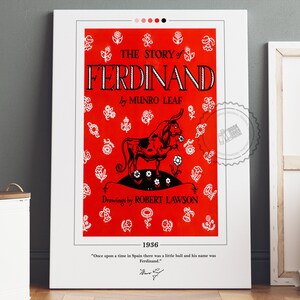 The Story of Ferdinand Book Cover Poster | Munro Leaf, the Story of ...