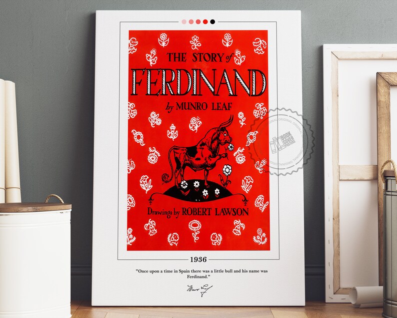 The Story of Ferdinand Book Cover Poster Munro Leaf the - Etsy