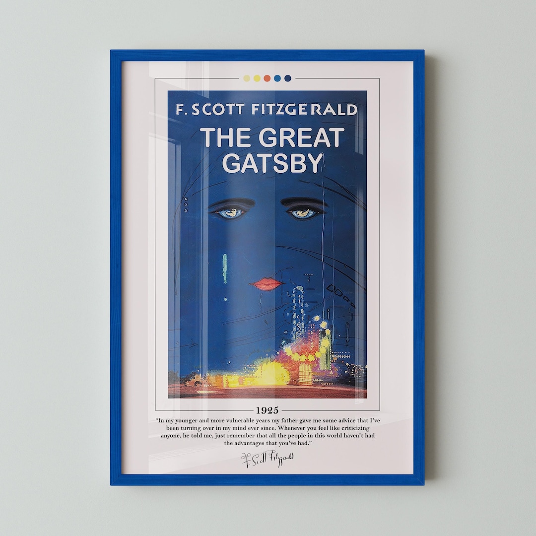 The Great Gatsby Book Cover Poster | F. Scott Fitzgerald, the Great ...