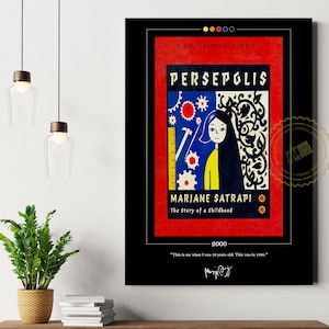 Persepolis Book Cover Poster | Marjane Satrapi, Persepolis Poster ...