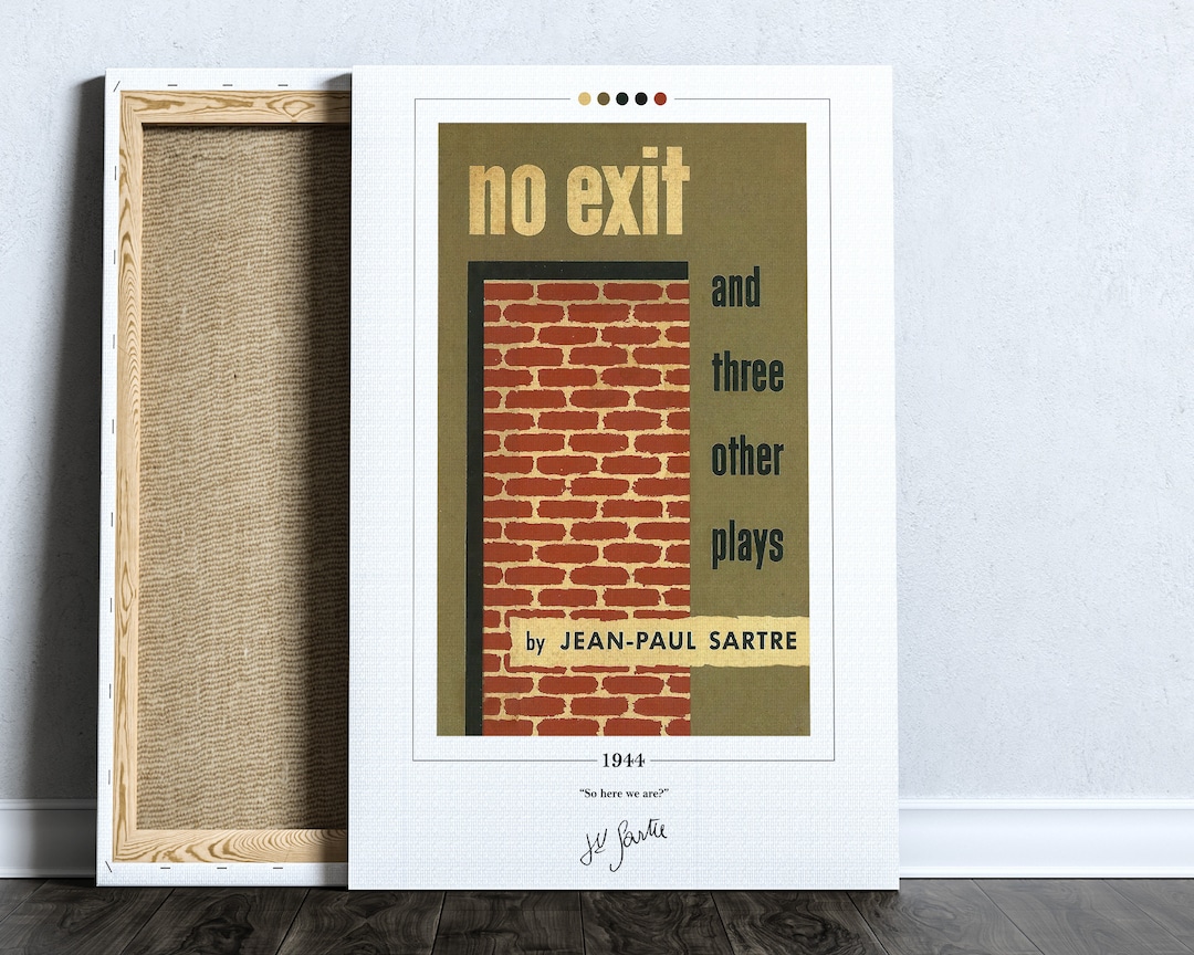 No Exit Book Cover Poster | Jean Paul Sartre, No Exit Poster, No Exit ...