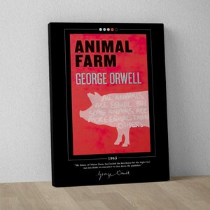 Animal Farm Book Cover Poster | George Orwell, Animal Farm Poster ...