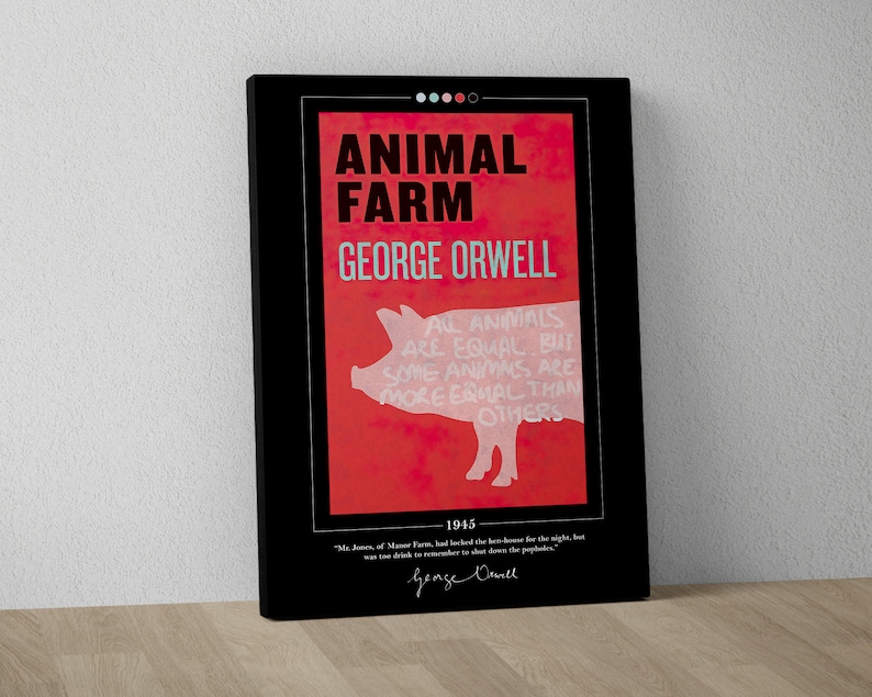 Animal Farm Book Cover Poster George Orwell Animal Farm - Etsy