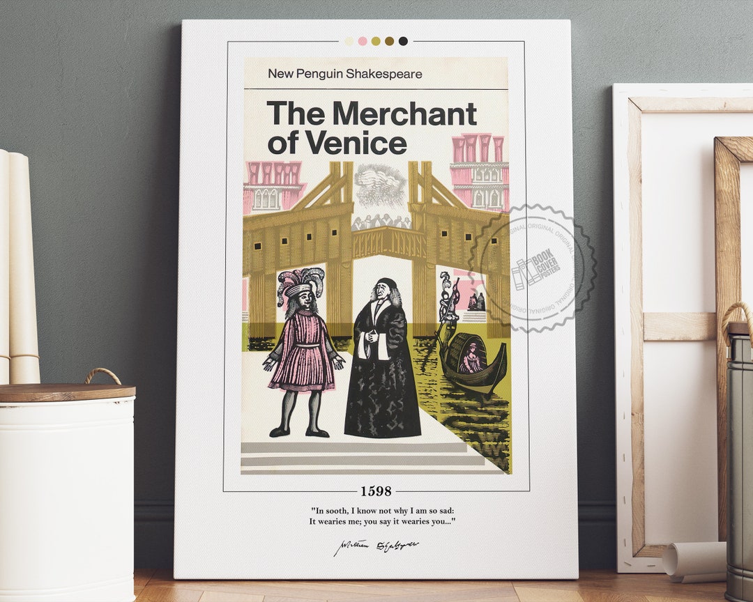 The Merchant of Venice Book Cover Poster | William Shakespeare, the ...