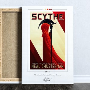 Scythe Book Cover Poster | Neal Shusterman, Scythe Poster, Scythe Print ...