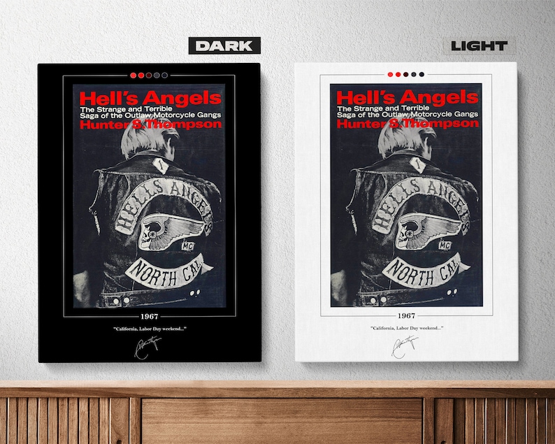 Hell's Angels Book Cover Poster Hunter S. Thompson - Etsy