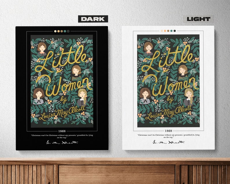 Little Women Book Cover Poster Louisa May Alcott Little - Etsy