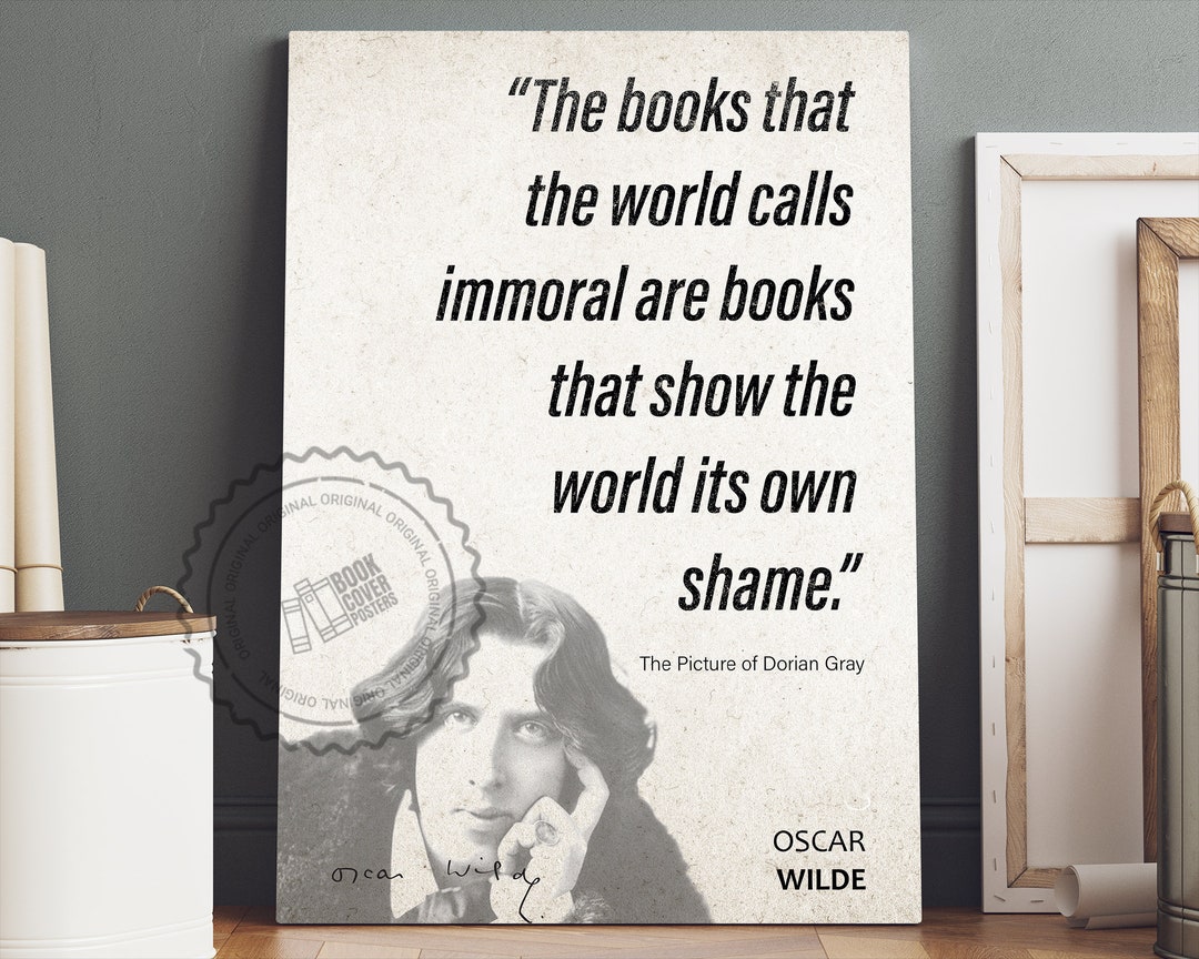 Oscar Wilde Quote Wall Art | the Picture of Dorian Gray Quote Poster ...