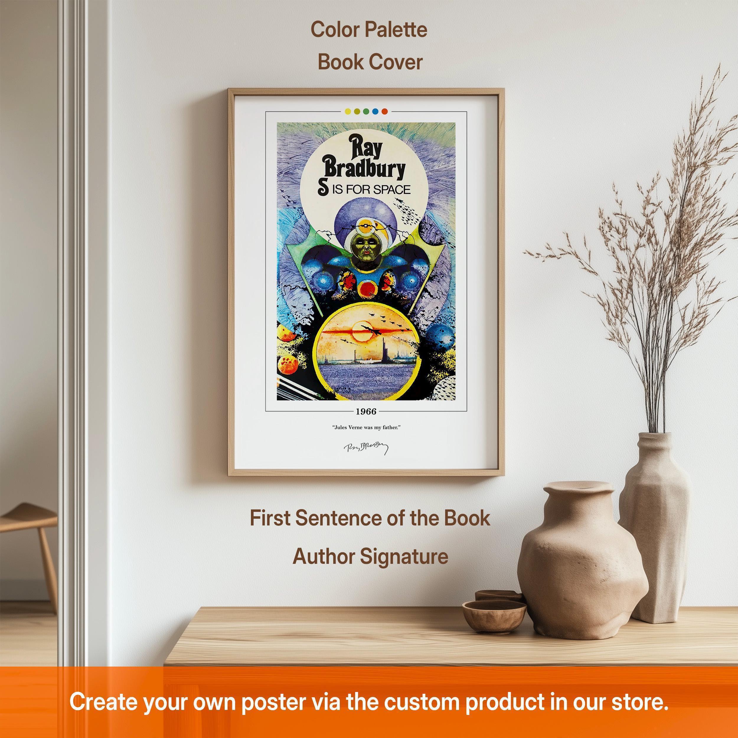 S is for Space Book Cover Poster | Ray Bradbury, S is for Space Poster ...