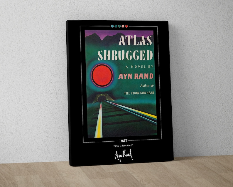 Atlas Shrugged Book Cover Poster Ayn Rand Atlas Shrugged - Etsy