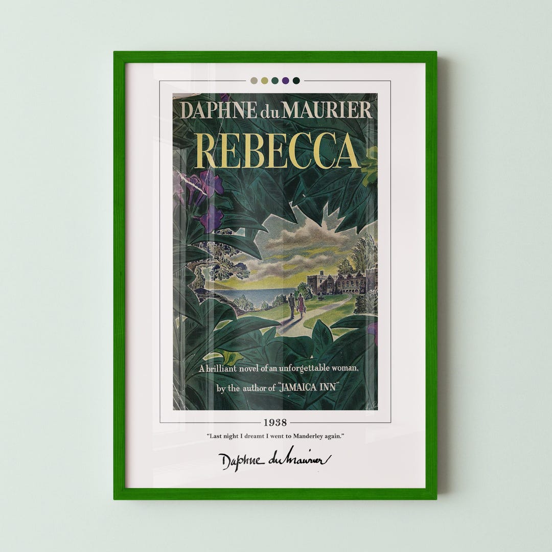 Rebecca Book Cover Poster | Daphne Du Maurier, Rebecca Poster, Rebecca ...