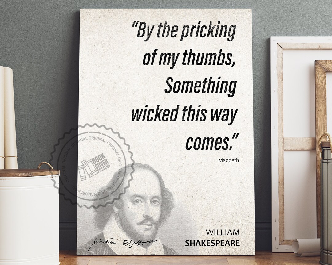 William Shakespeare Quote Wall Art | Macbeth Quote Poster, Quote Print ...